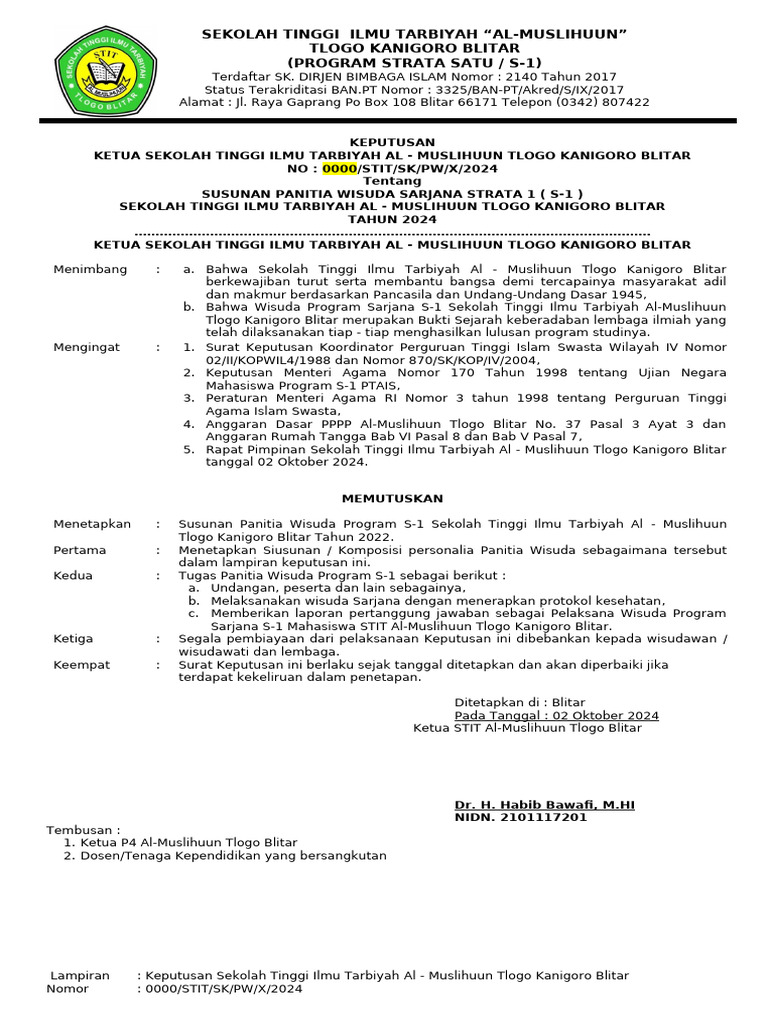 SK Wisuda 2024-2025 | PDF