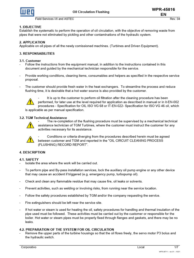 WPR-45816 - Oil Circulation Flushing | PDF | Valve | Pump