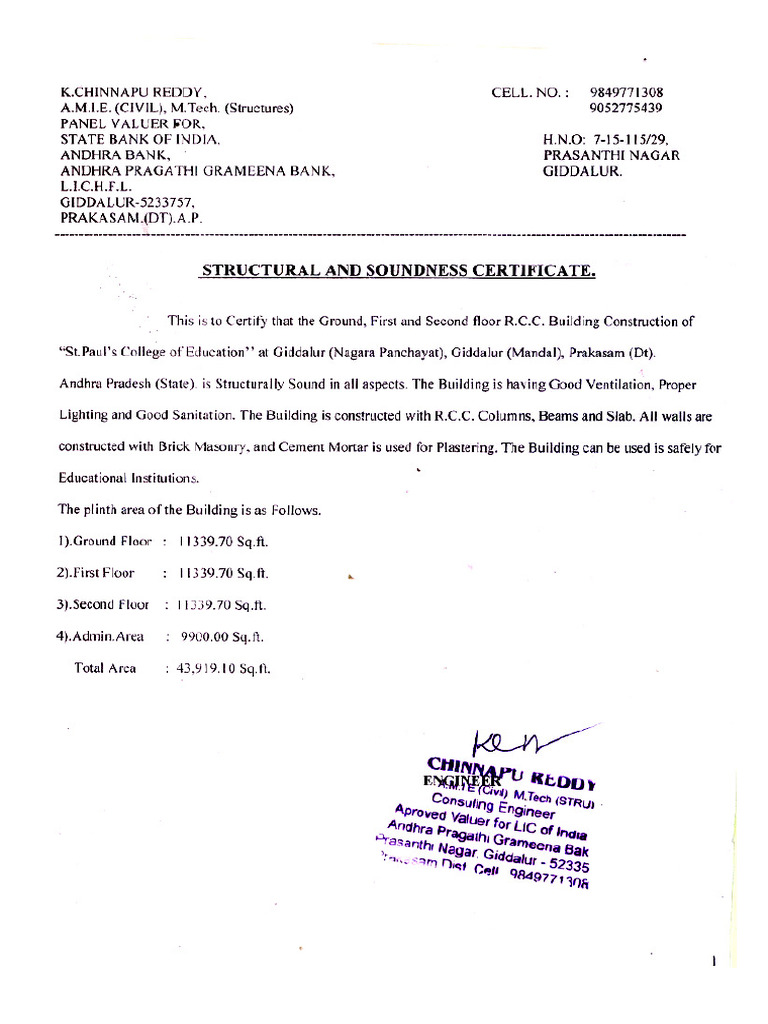 Structural Soundness Certificate | PDF