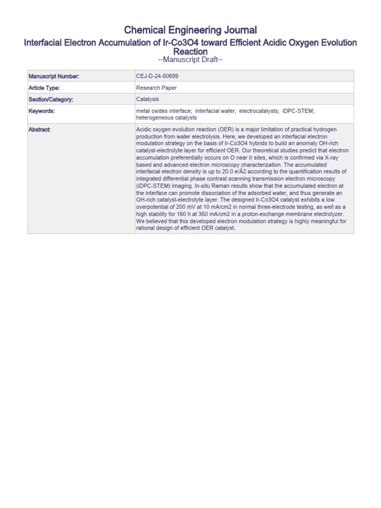 CEJ D 24 50699 Reviewer | PDF | Catalysis | Chemical Reactions