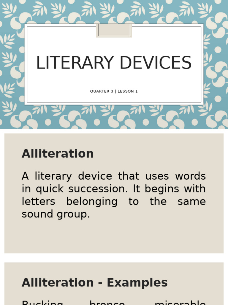 LITERARY DEVICES | PDF | Rhetorical Techniques