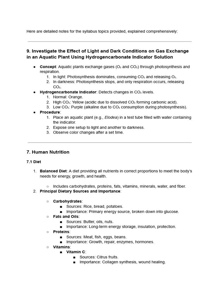 Bio Notes | PDF | Atrium (Heart) | Breathing