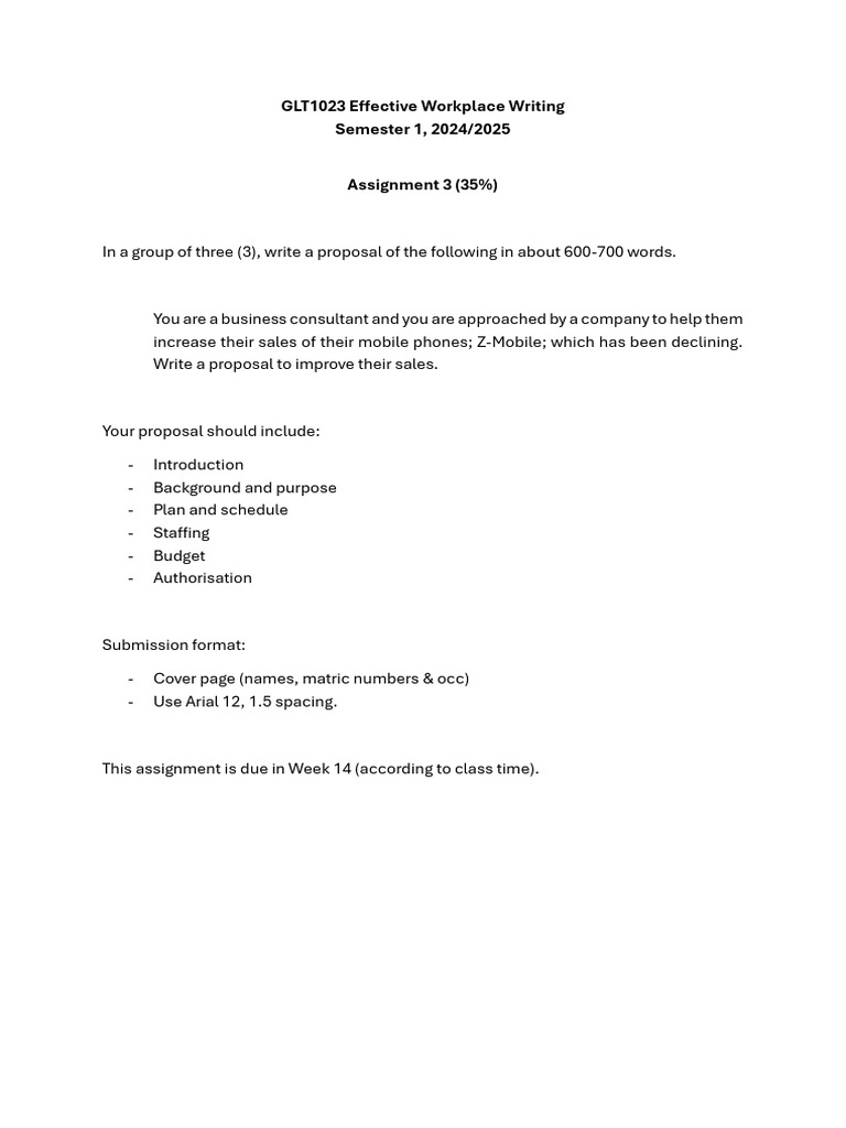Assignment 3 GLT 1023 | PDF