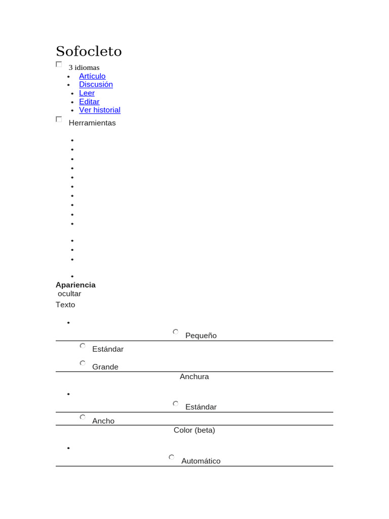 Sofocleto | PDF | Perú