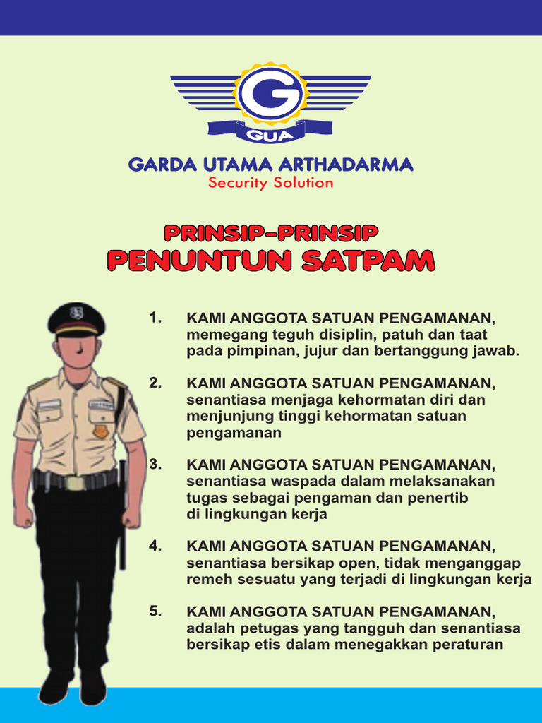 Janji dan Prinsip Satpam | PDF