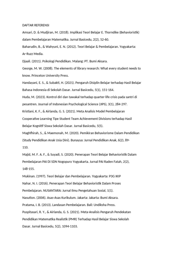 Daftar Referensi | PDF