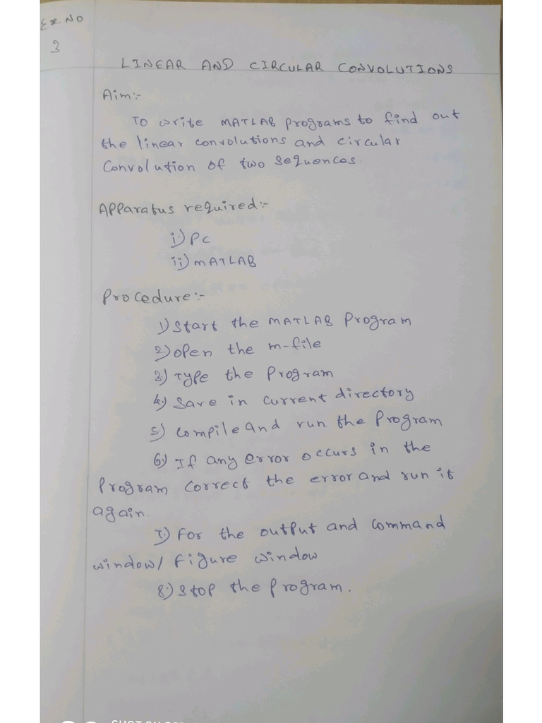 Linear and Circular Convolution, 950019106008 | PDF