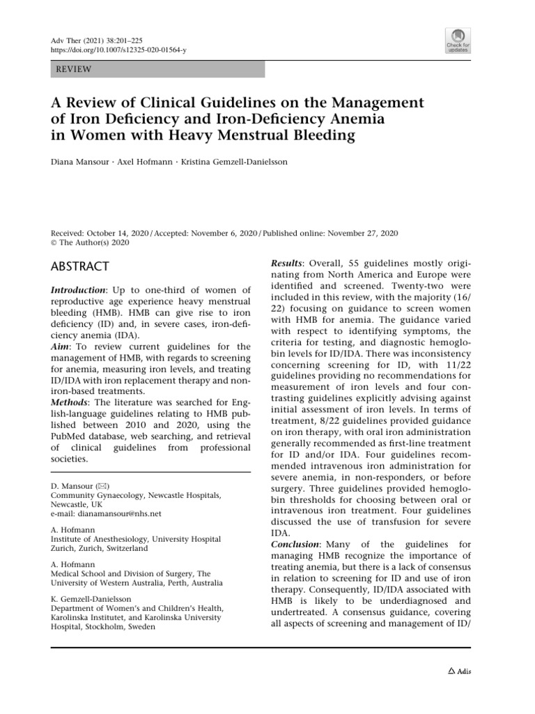 Guidelines for Diag Ida | PDF | Anemia | Diseases And Disorders