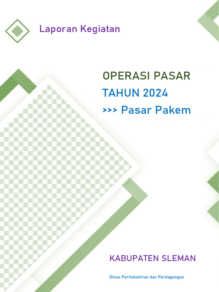 Laporan Operasi Pasar 2024 Pasar Pakem | PDF