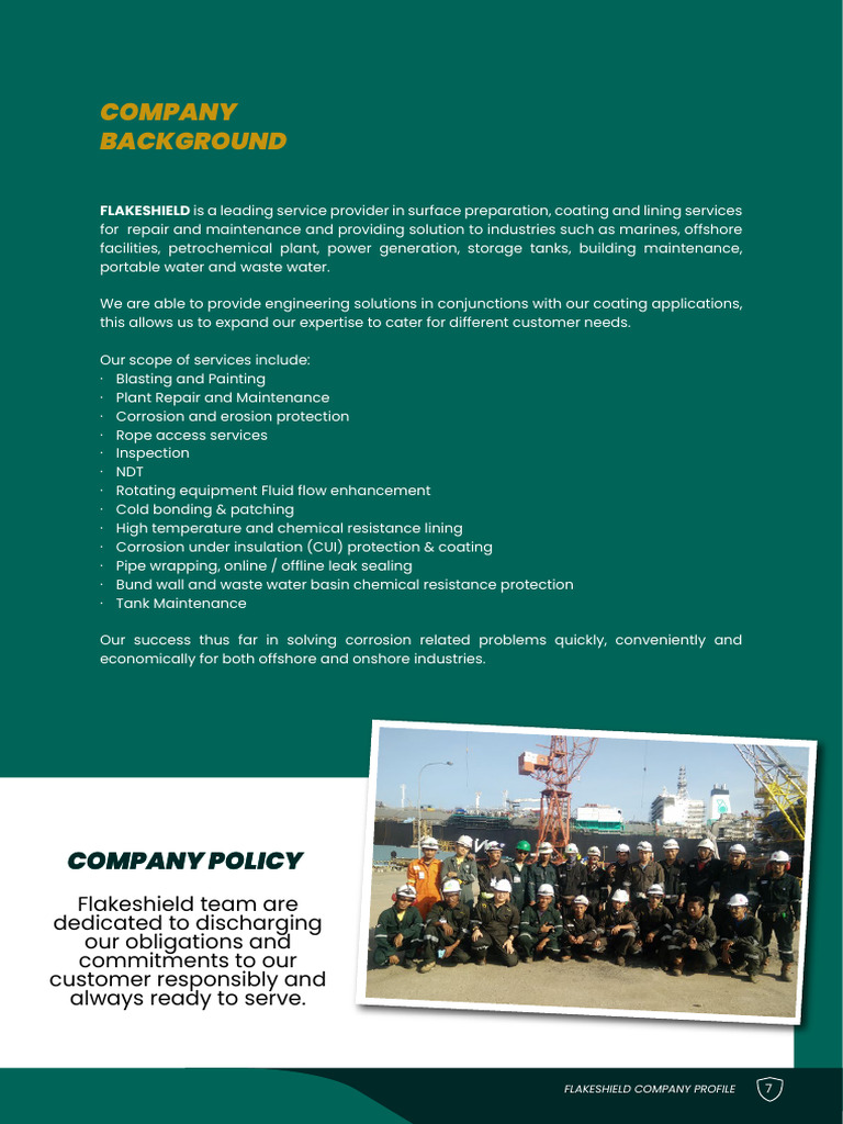 Company Background - Activities | PDF | Corrosion | Coating