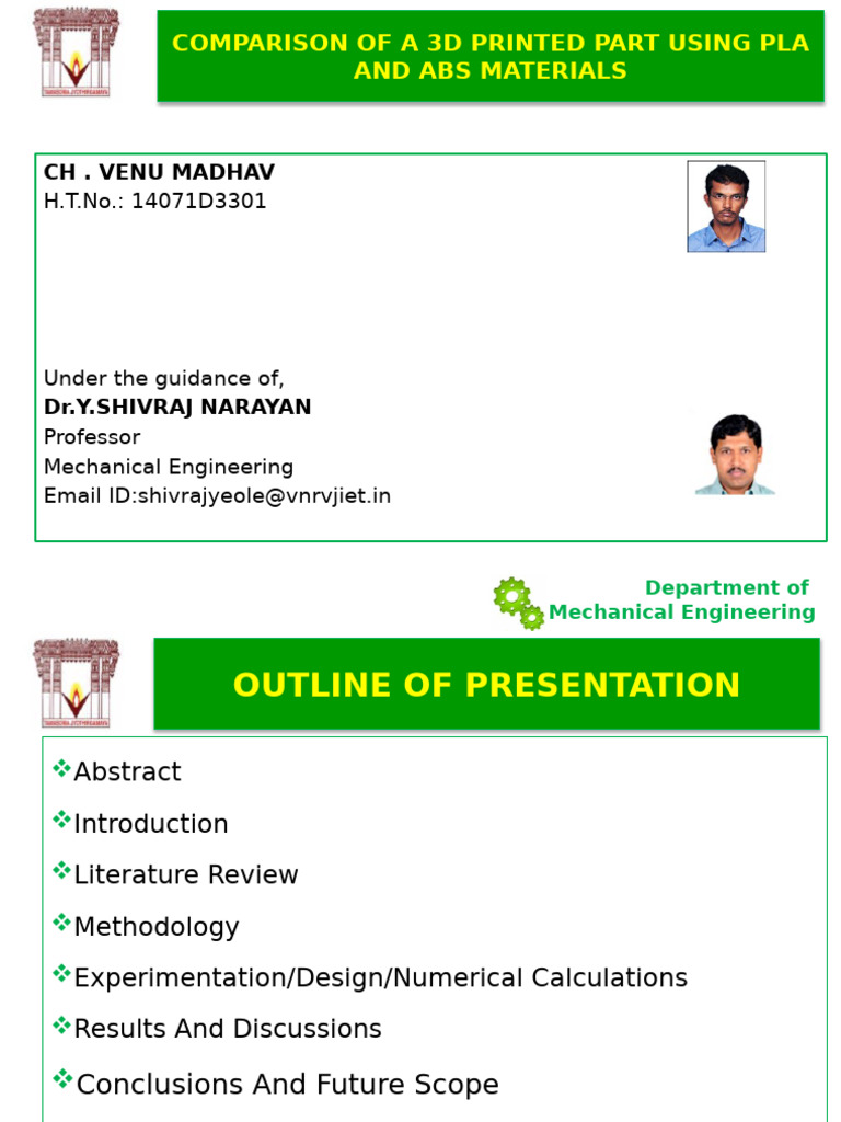 PPT - Field Project (Sample FORMAT) B.tech - Shivaraj Sir | PDF | 3 D ...