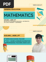 LET Reviewer Mathematics General Education | PDF
