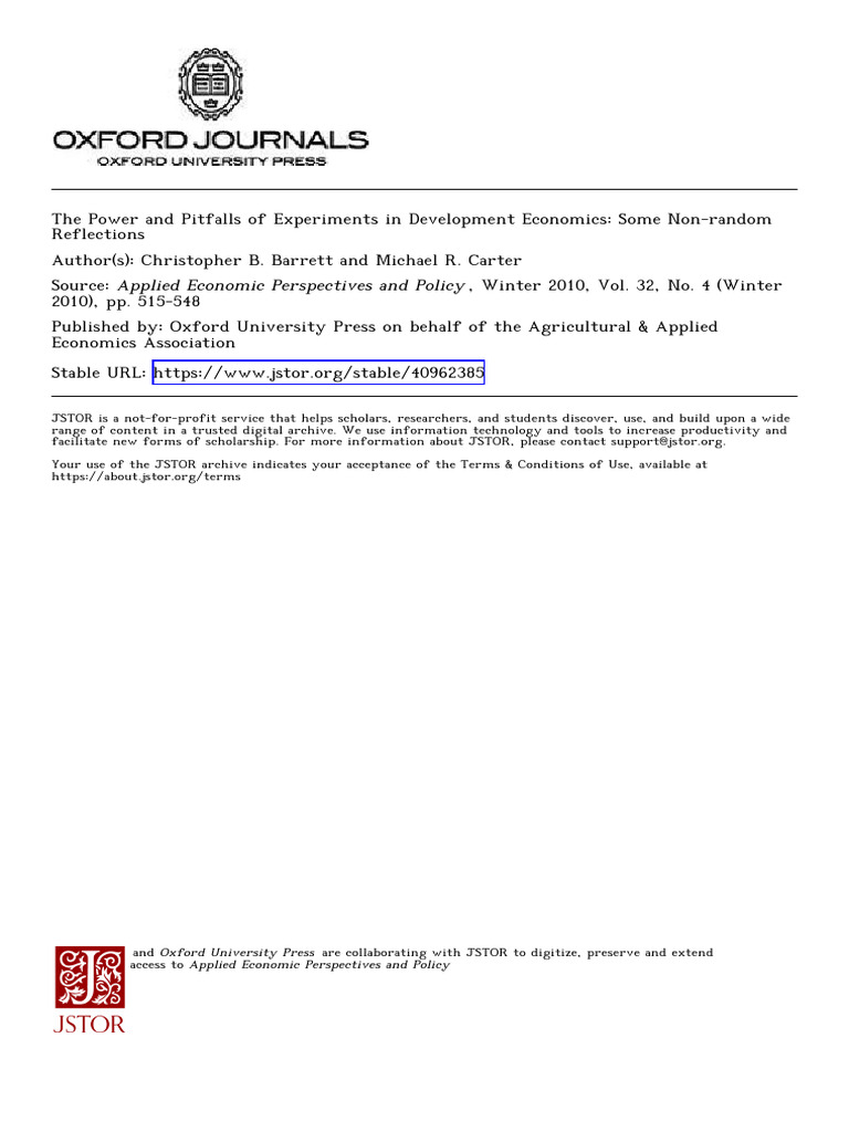 Barrett PowerPitfallsExperiments 2010 | PDF | Randomized Controlled ...