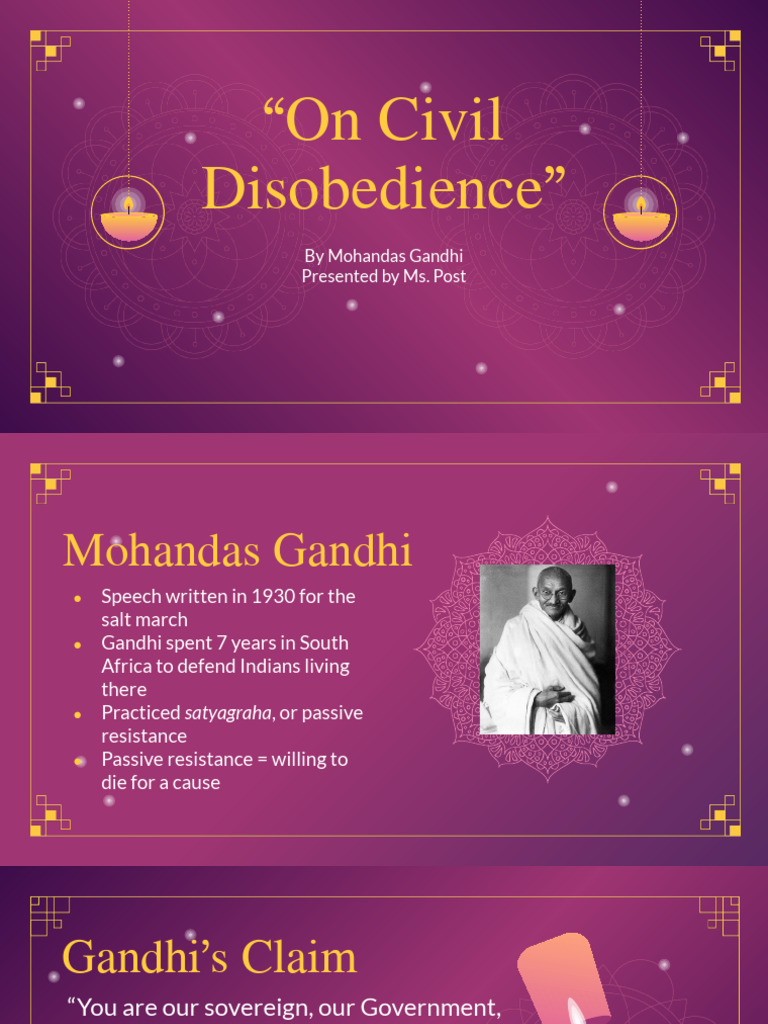 Gandhi Presentation Demo | PDF | Mahatma Gandhi | Civil Disobedience