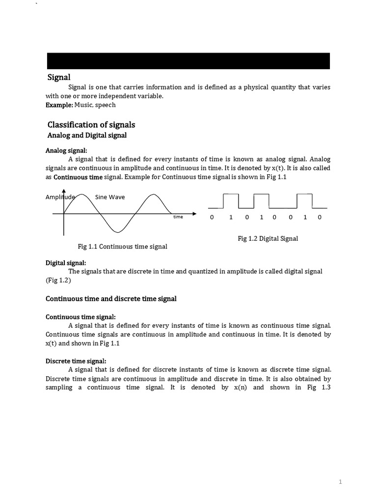 Signals and Systems (I & II) | PDF | Discrete Time And Continuous Time | Digital Signal