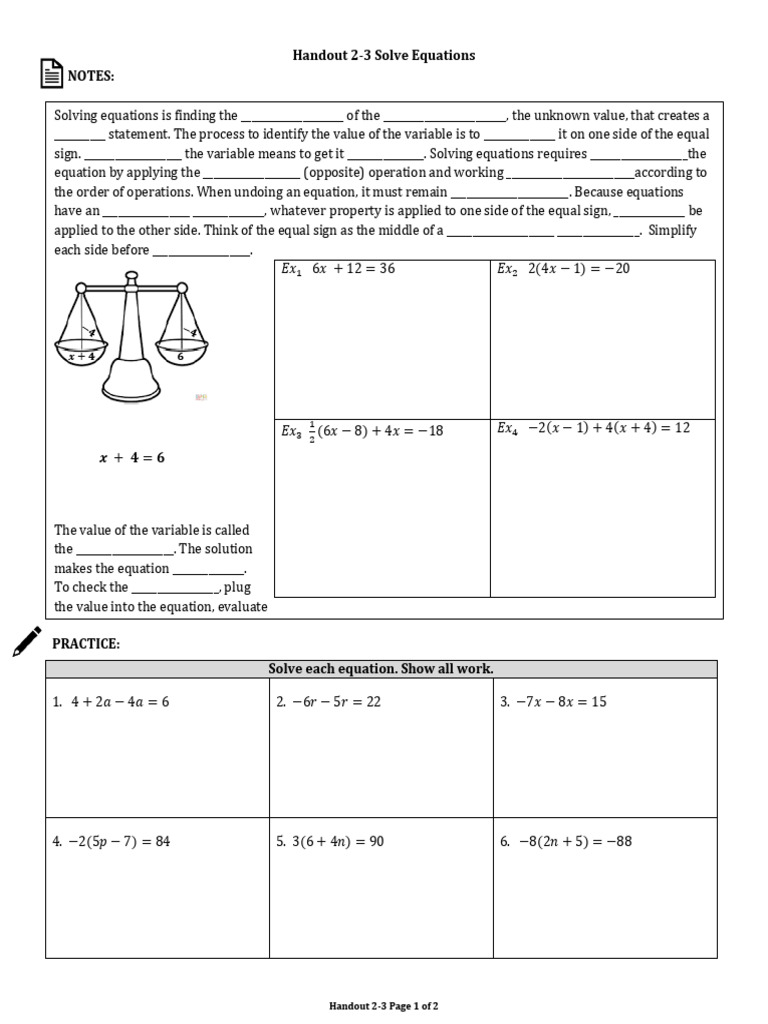 Solve Algebraic Equations Guide | PDF | Equations | Mathematics