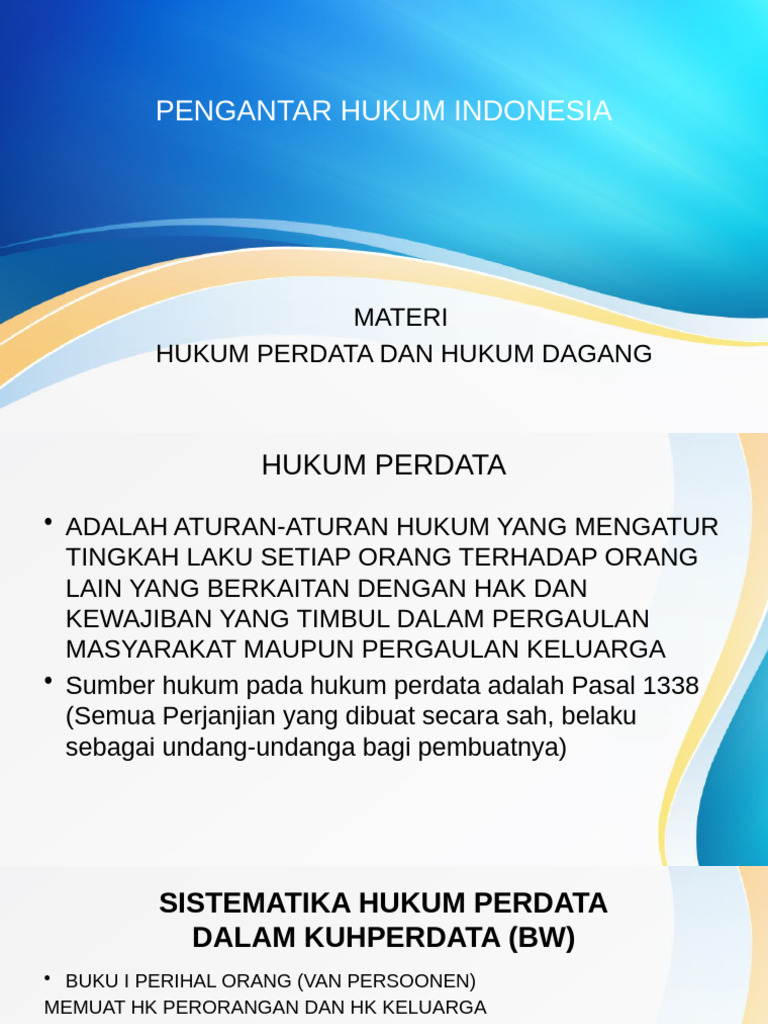 Materi PHI Hukum Perdata dan Hukum Dagang | PDF
