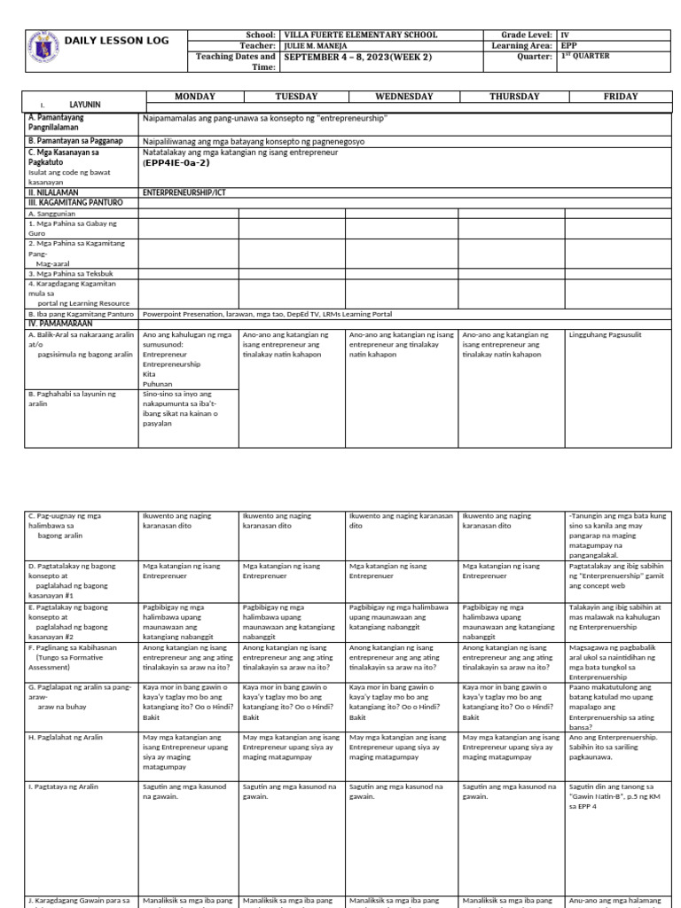 DLL_EPP 4_Q1_W2 | PDF