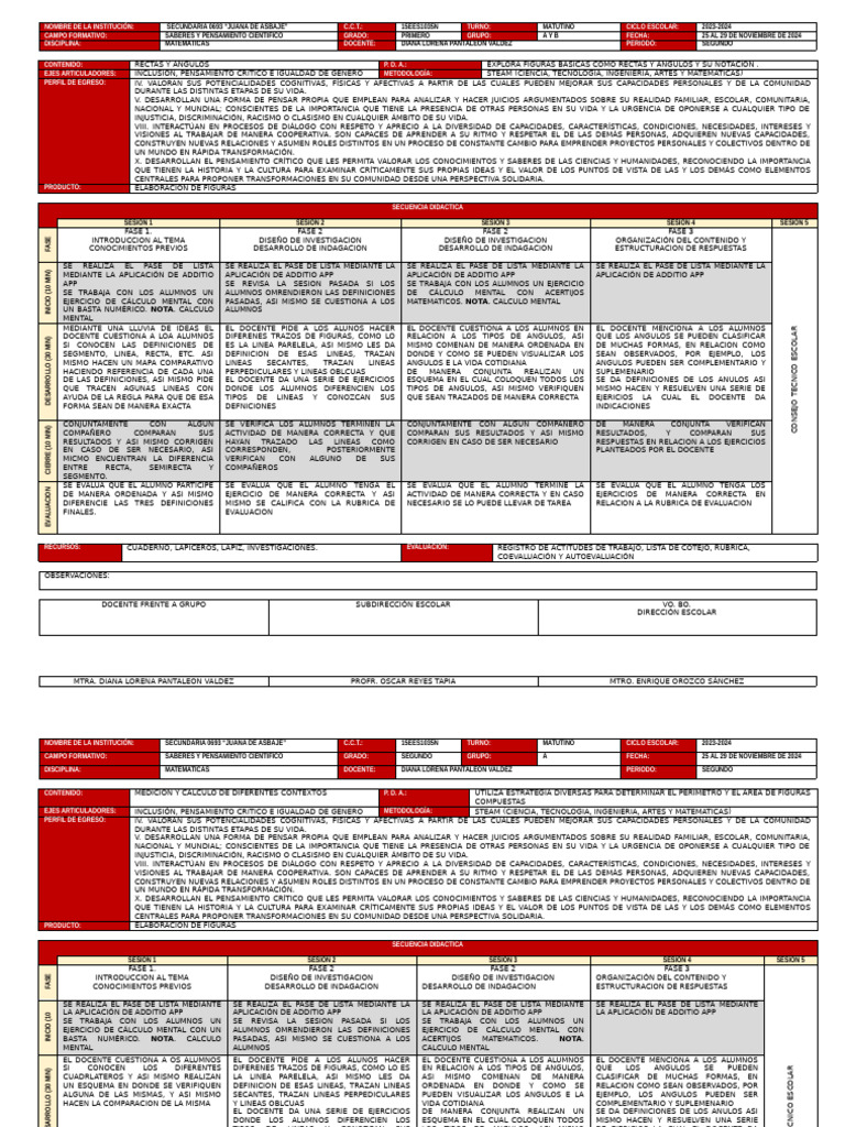 Plan Mat 2024 Nov 25 | PDF | Evaluación | Pensamiento