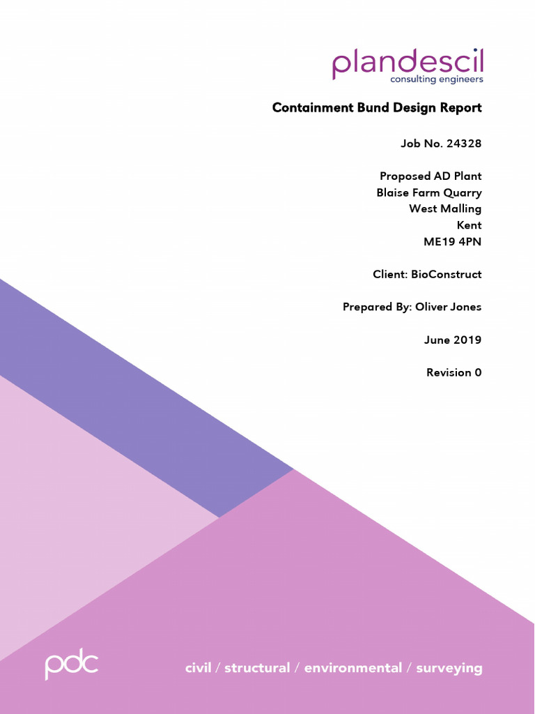 HC1639-16 - Appendix 36 Containment Bund Design Report | PDF | Concrete ...