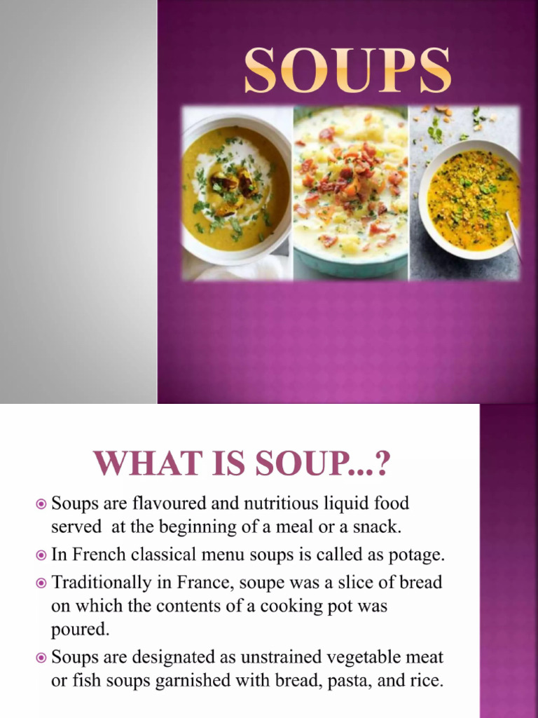 Types of Soups | PDF