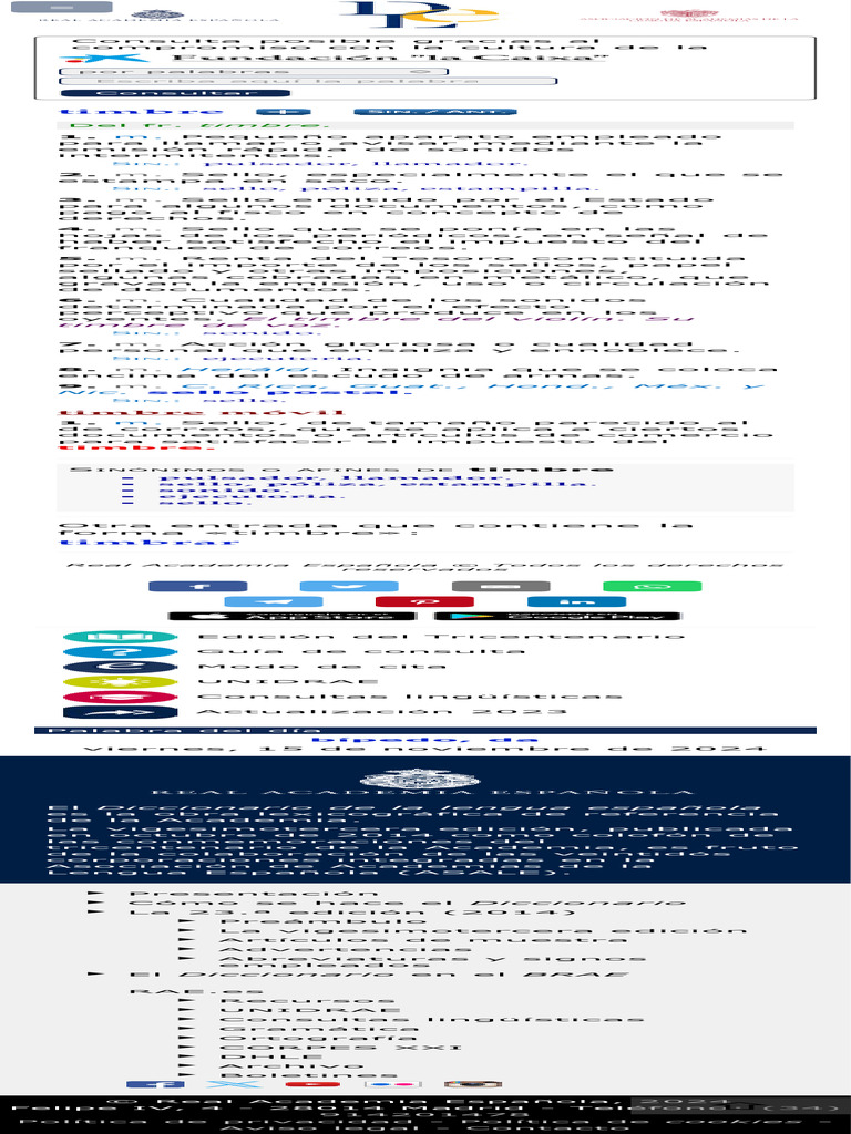 timbre Definición Diccionario de la lengua española RAE - ASALE | PDF ...