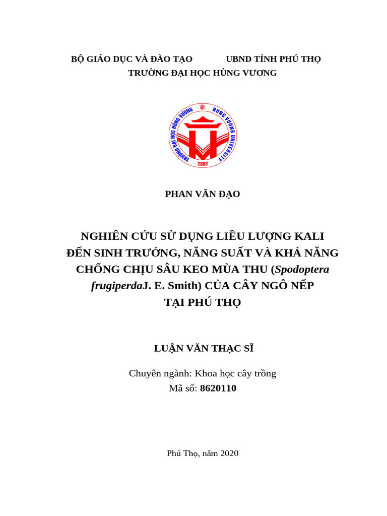 BẢN FULL luận văn thạc sỹ Phan Văn Đạo lớp KHCT khóa 4 | PDF