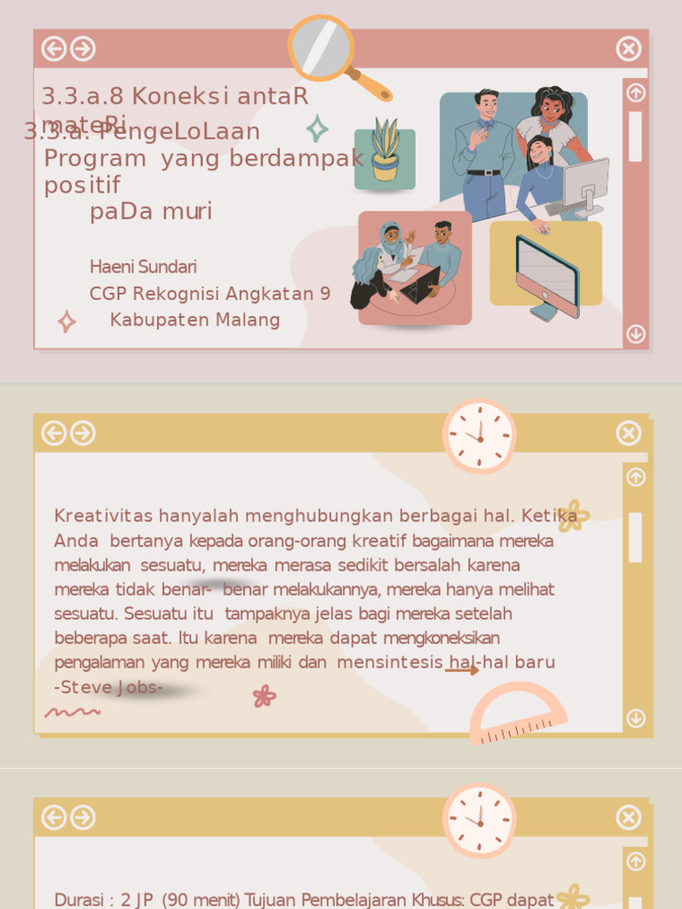 Koneksi Materi untuk CGP | PDF