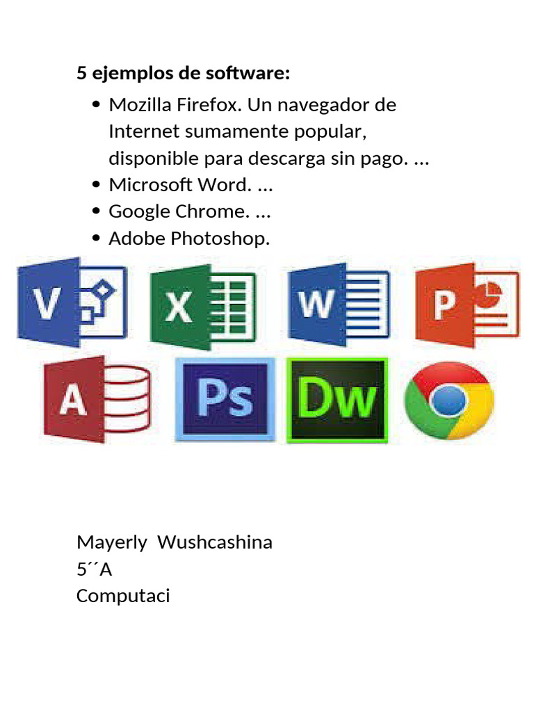 5 Ejemplos de Software | PDF