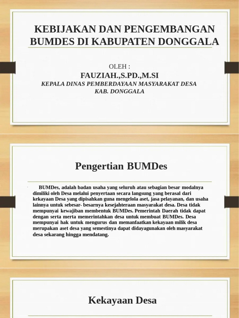 PPT KEBIJAKAN BUMDES | PDF