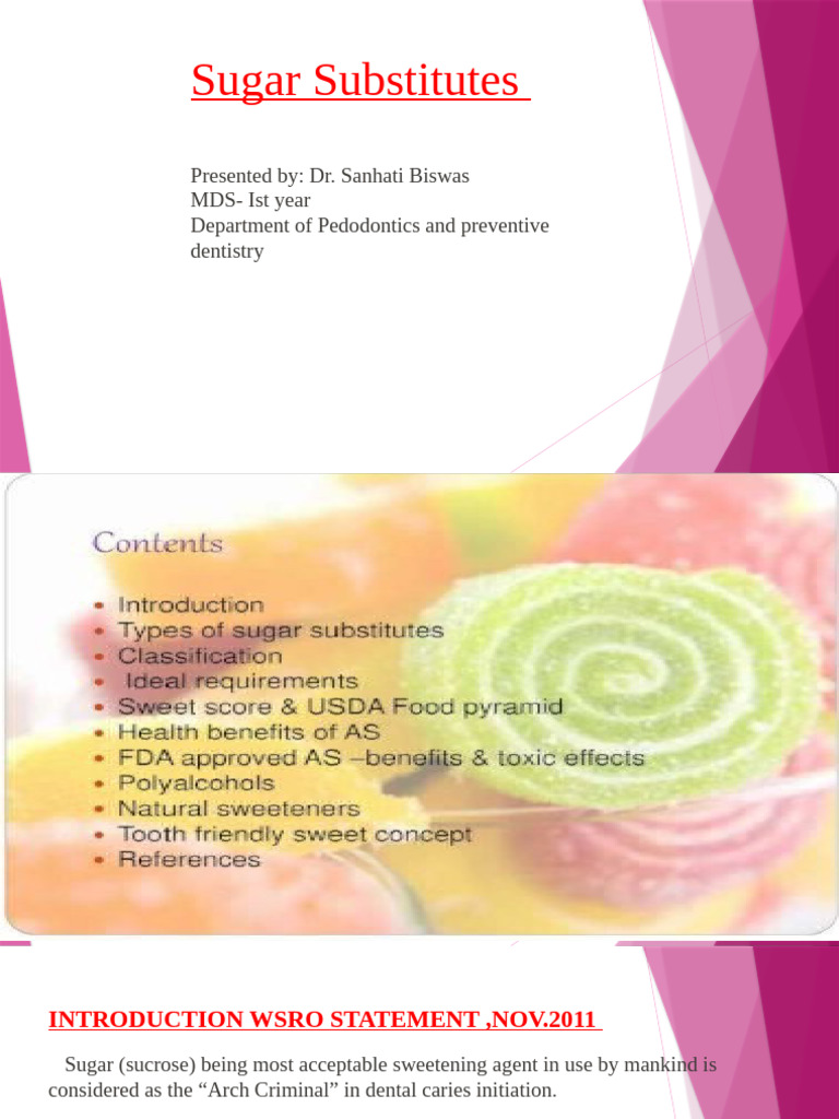 Overview of Sugar Substitutes | PDF | Sugar Substitute