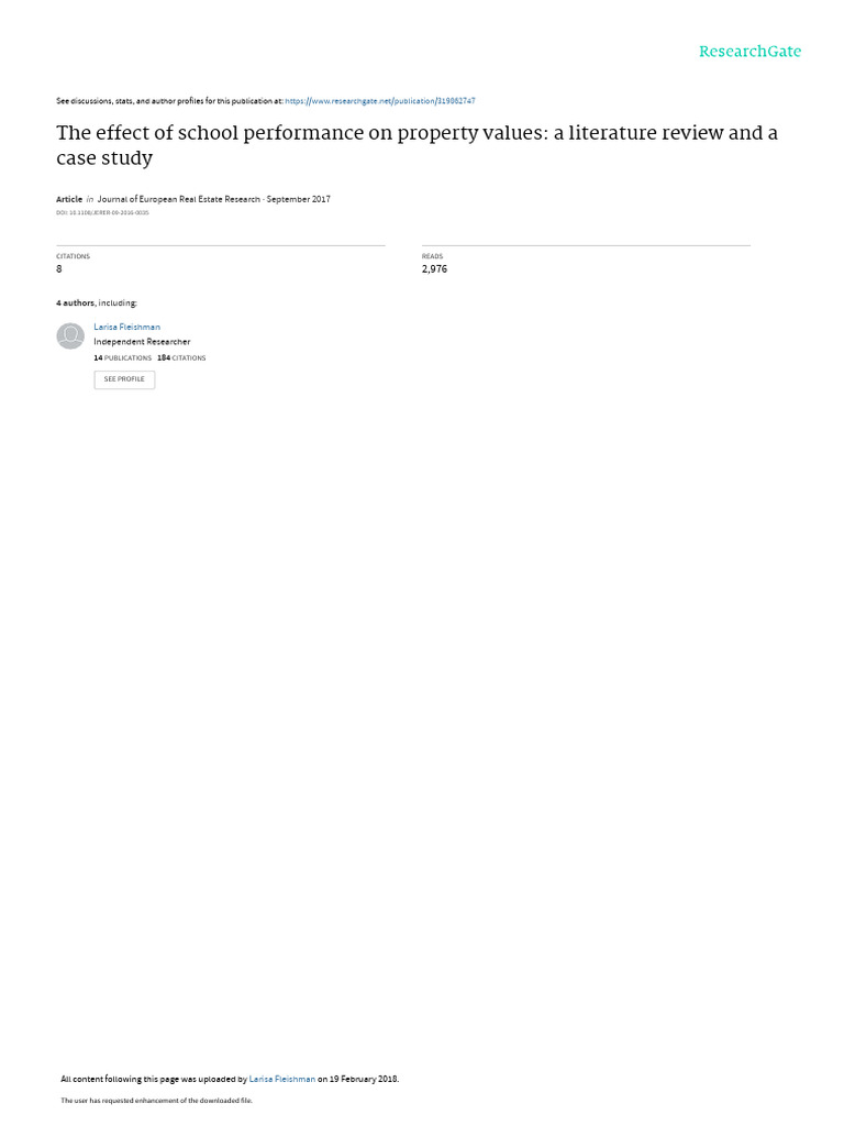 JERER-09-2016-0035 | PDF | Real Estate Appraisal | Demand