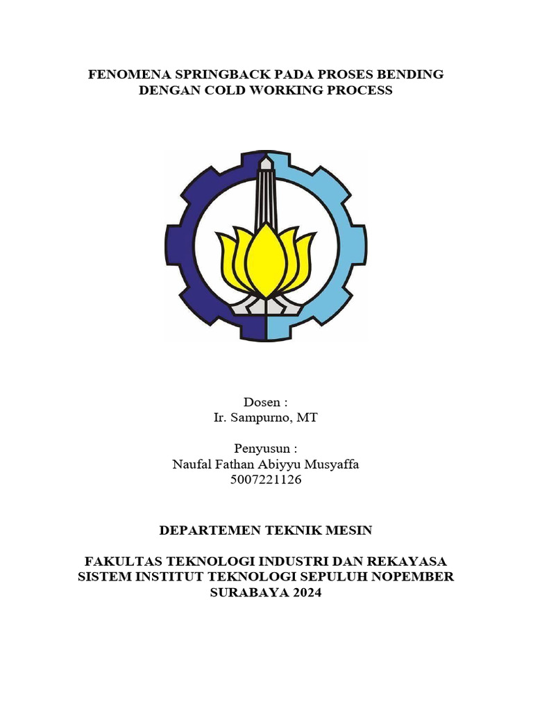 Springback pada Bending Cold Working | PDF