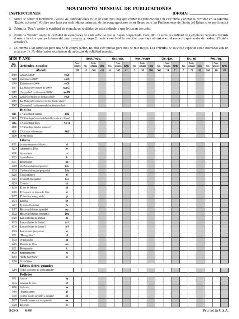 S-28-S Movimiento de Publicaciones | PDF | Teología | Concepciones de dios