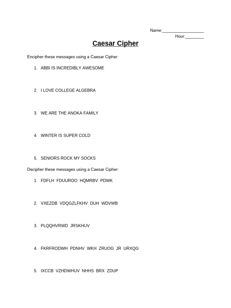 02.caesar Cipher | PDF
