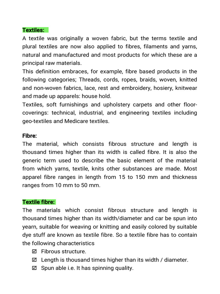 1. Introduction | PDF | Fibers