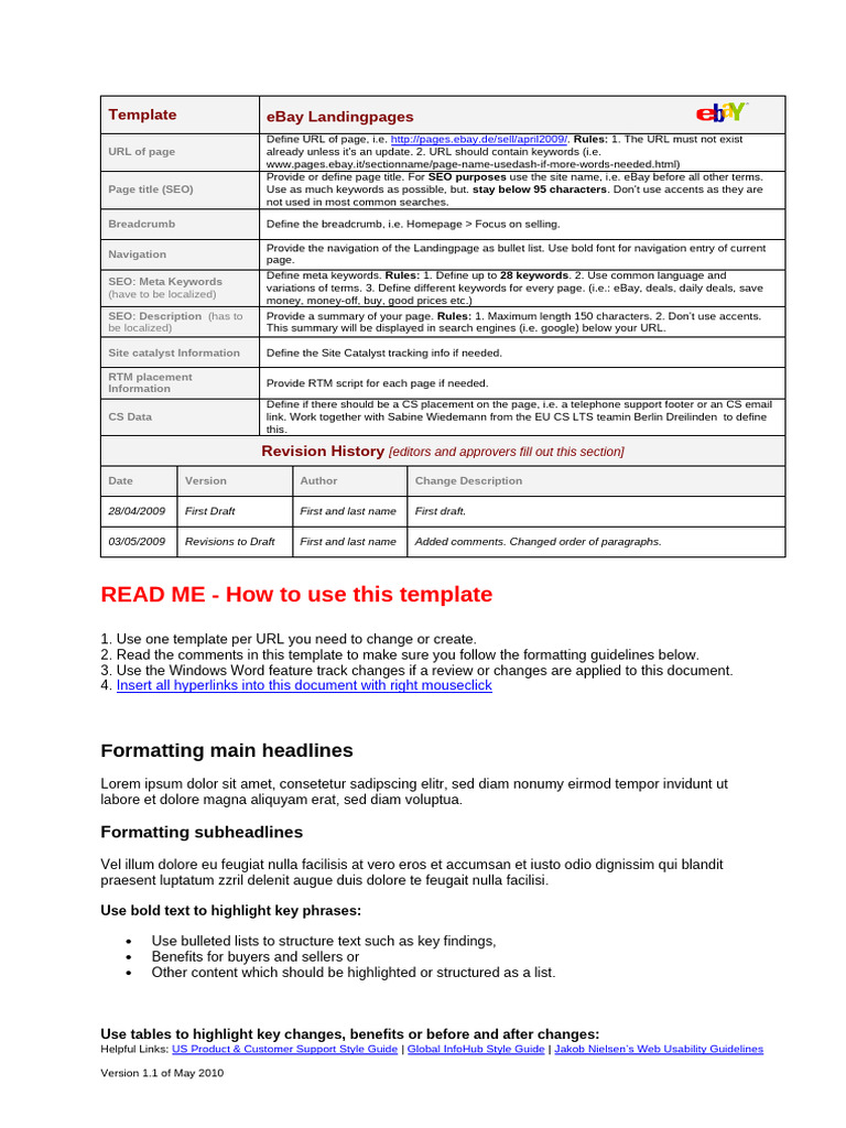 EU TEMPLATE - Landingpage - V - 1 - 3 | PDF | Search Engine Optimization | Hypertext