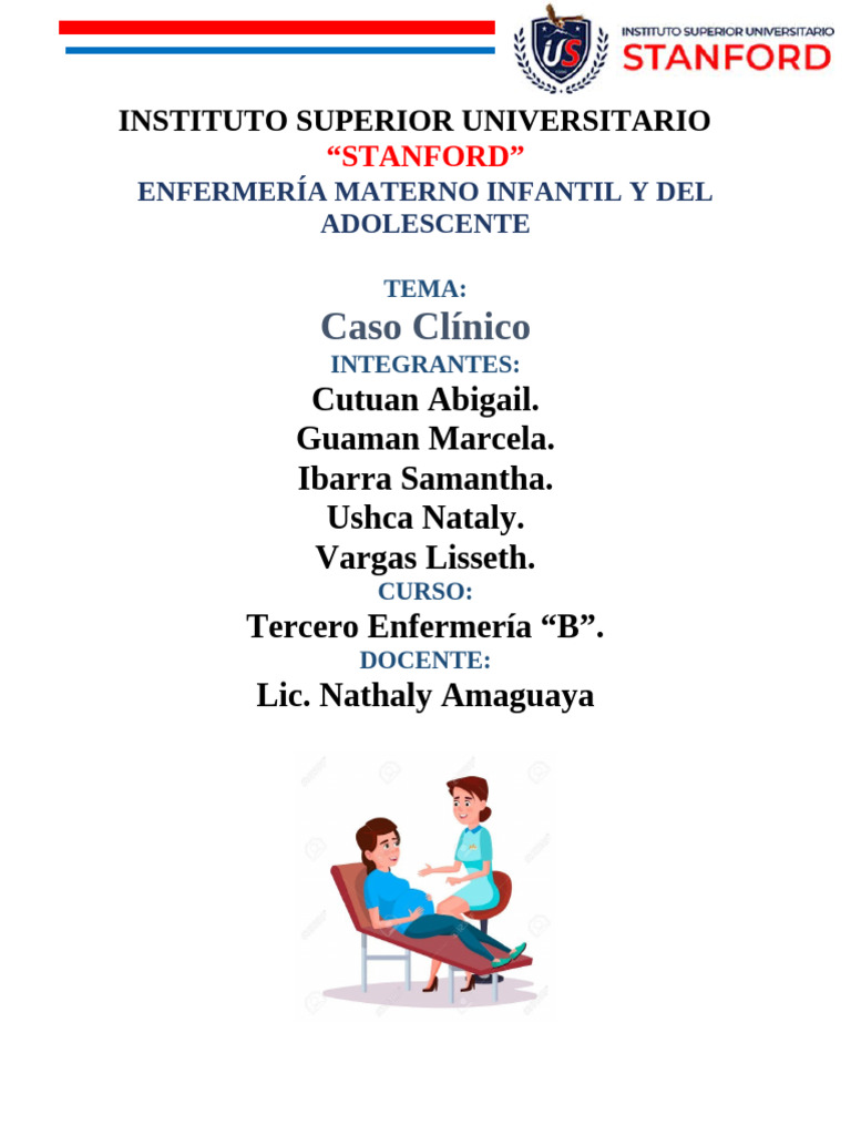 Caso Clinico Mujer Embarazada | PDF | El embarazo | Examen físico