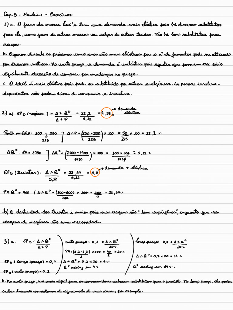 Cap 5 Mankiw - Exercícios - 230919 - 084338 | PDF