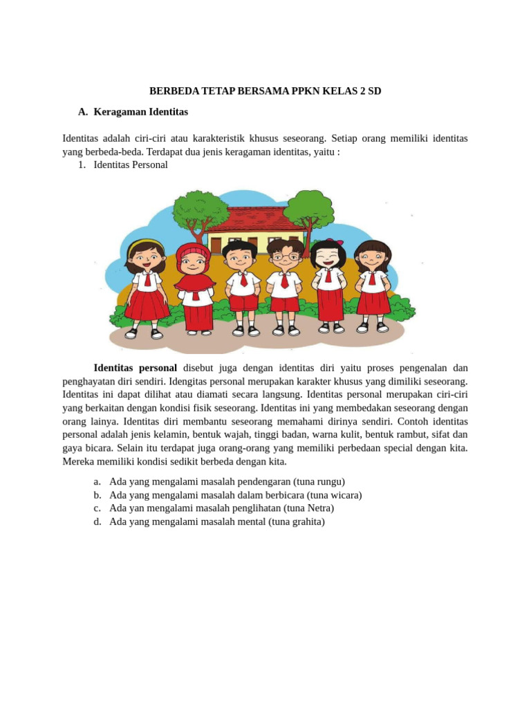 Keragaman Identitas Kelas 2 SD | PDF