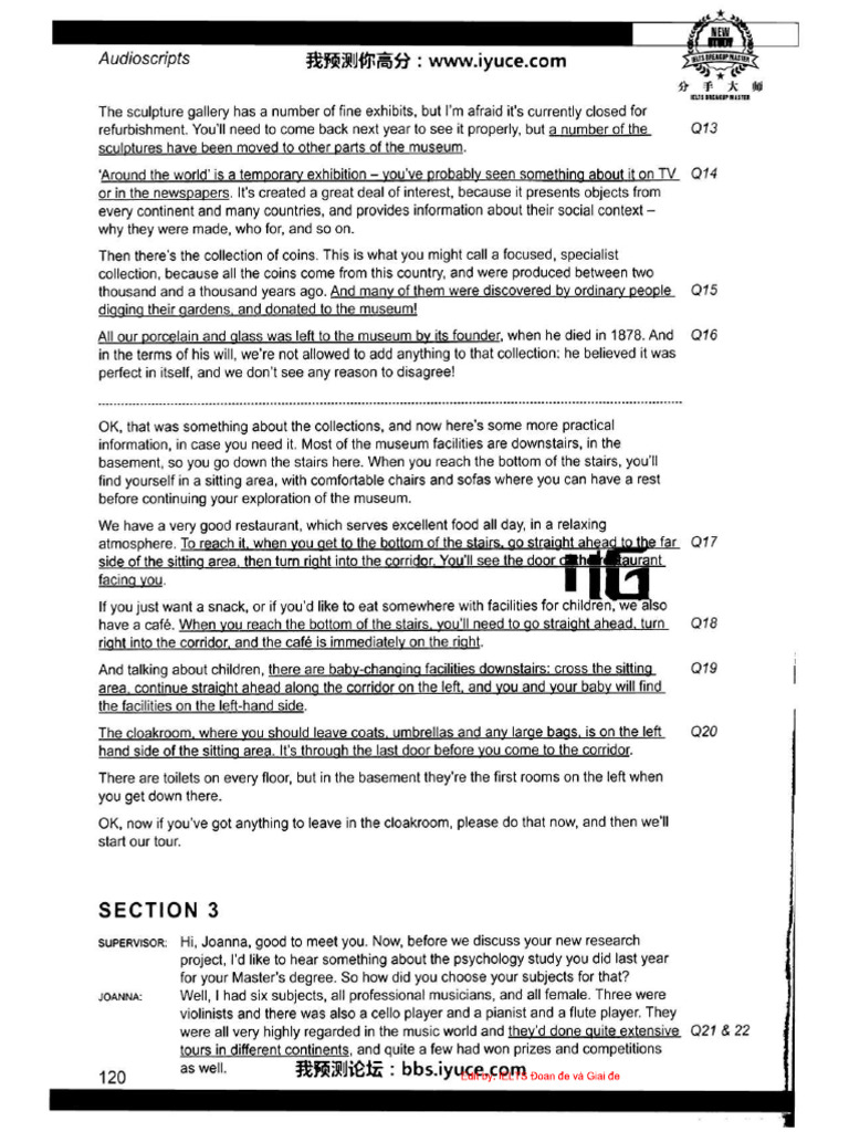 (4. Multiple Choice Questions) Listening 11-4 Section 3 Script | PDF