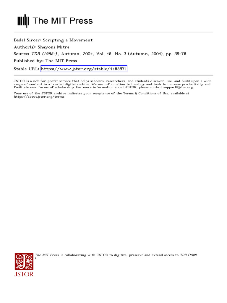 Mitra BadalSircarScripting 2004 | PDF