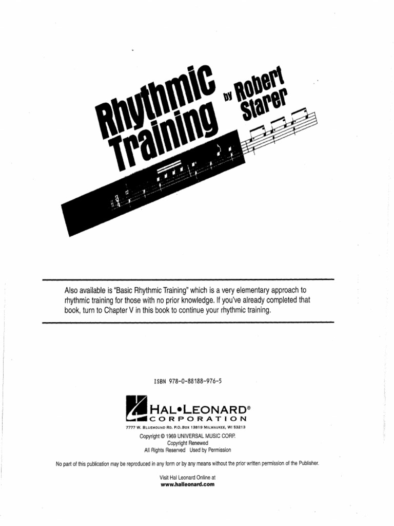 Rhytmhmic Training Book | PDF