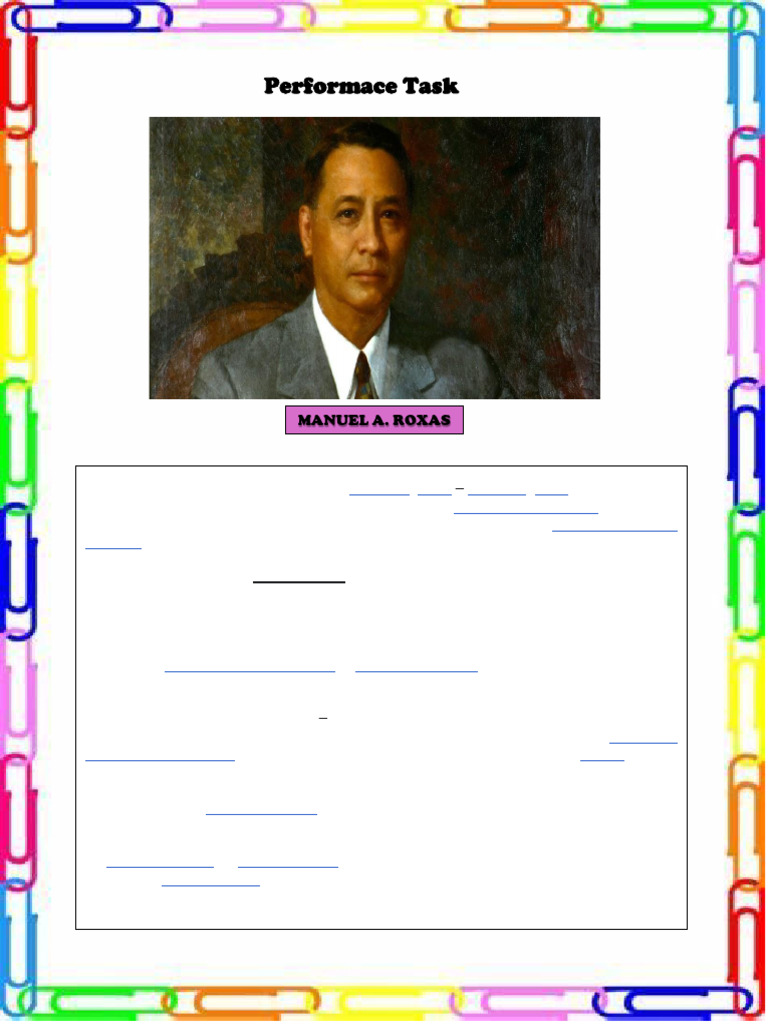 Talambuhay Ni Manuel A. Roxas | PDF