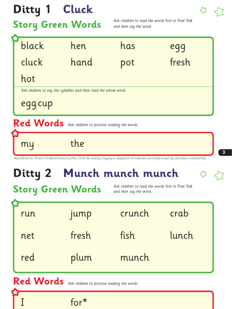 Fred Talk Phonics Practice Guide | PDF
