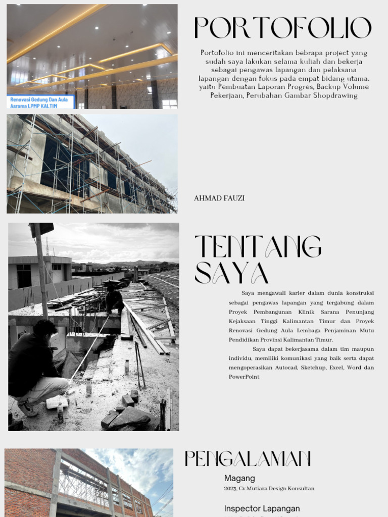 Portofolio Konstruksi Ahmad Fauzi | PDF