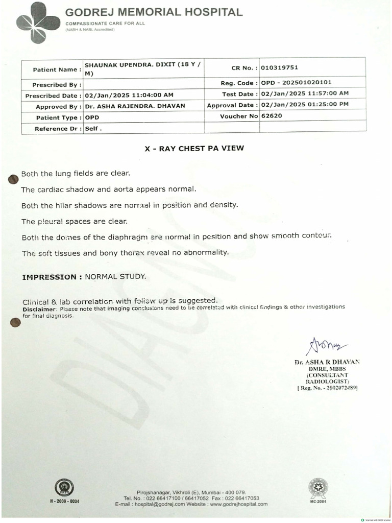 X - Ray Chest Pa View | PDF