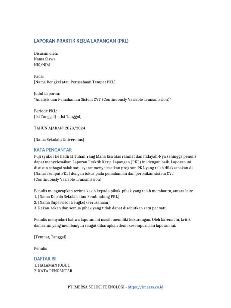 Analisis Sistem CVT di PKL | PDF