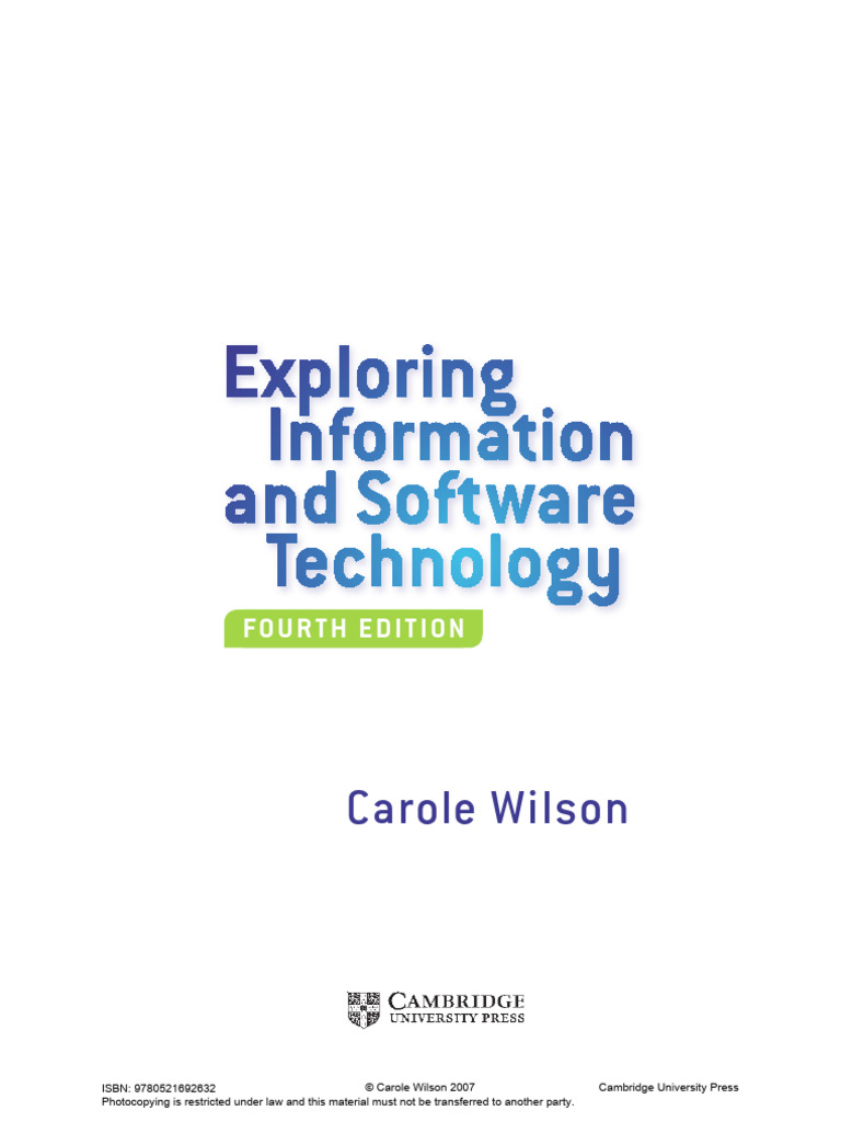 2014 - Exploring Information and Software Technology Fourth Edition ...