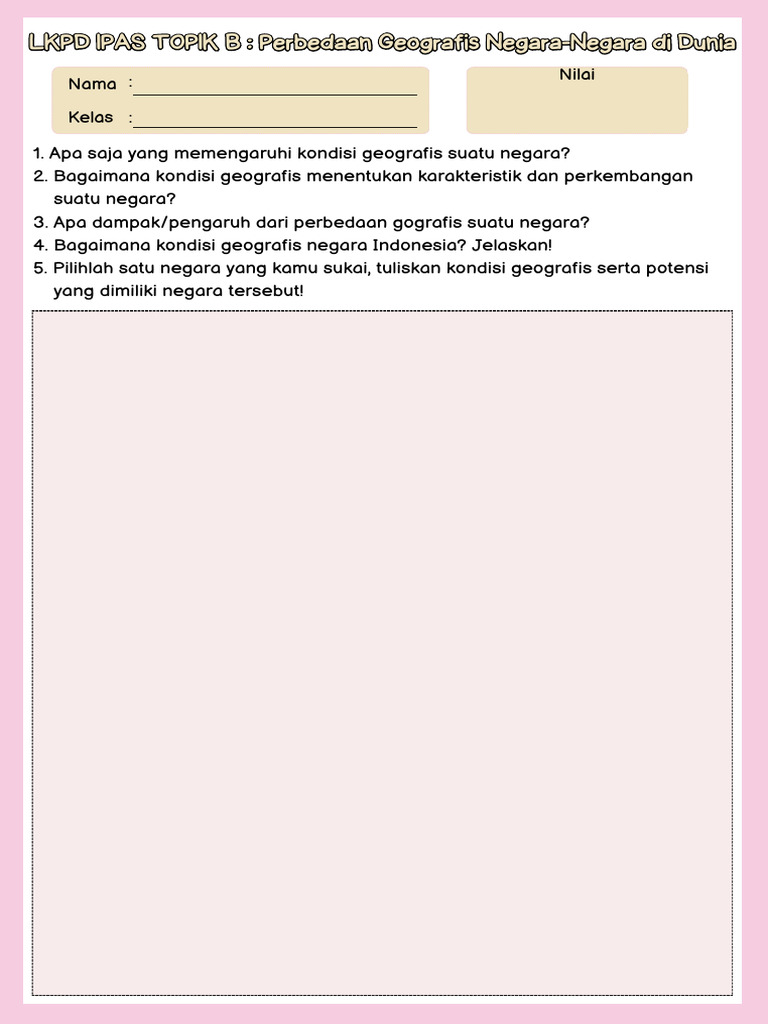 LKPD Ipas Topik B Bab 3 | PDF